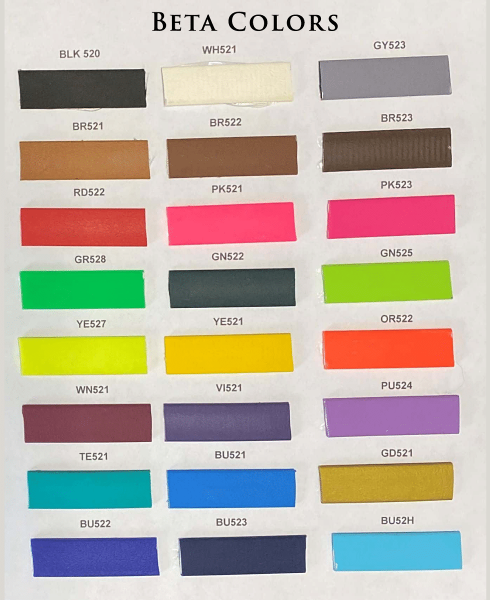 Color Charts | Madtack Beta Colors, Rein Cord, Rope colors